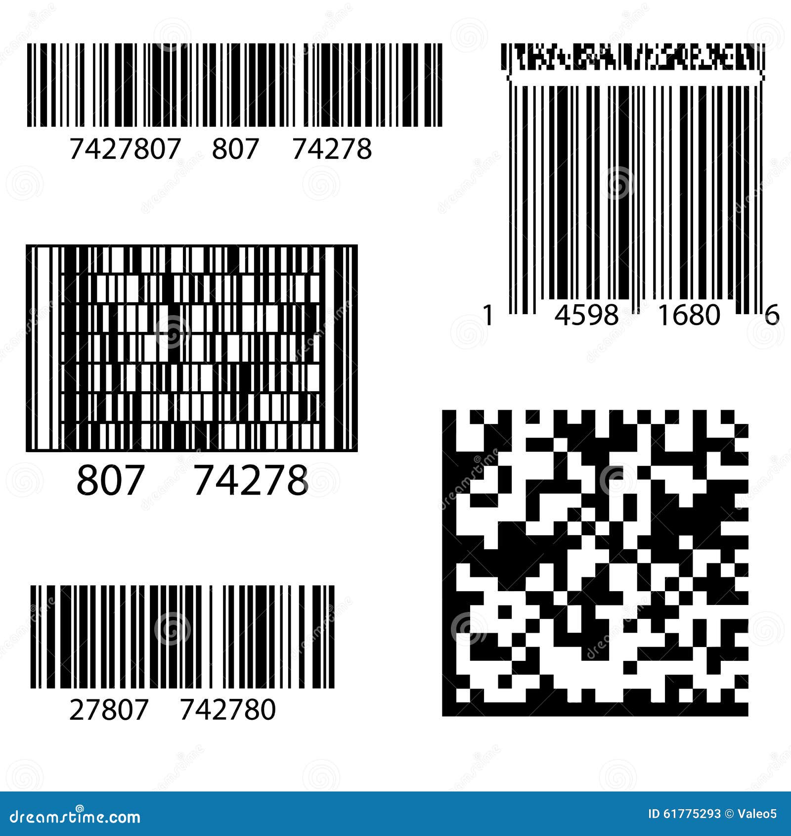 Etichetta Quadrata Del Codice a Barre Del Prodotto 2d Illustrazione ...