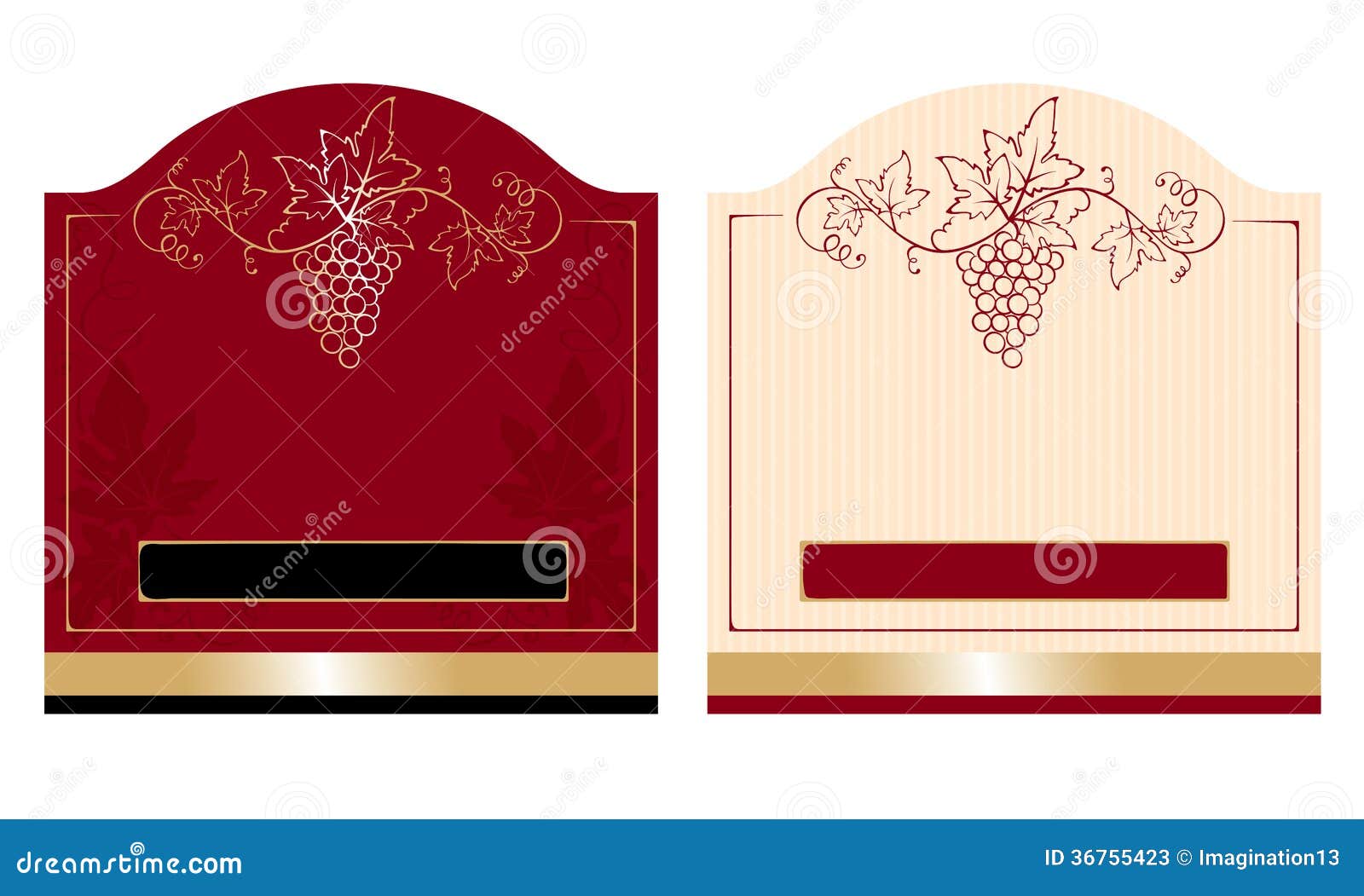 Etichette Del Vino Dei Modelli Illustrazione Vettoriale - Illustrazione ...