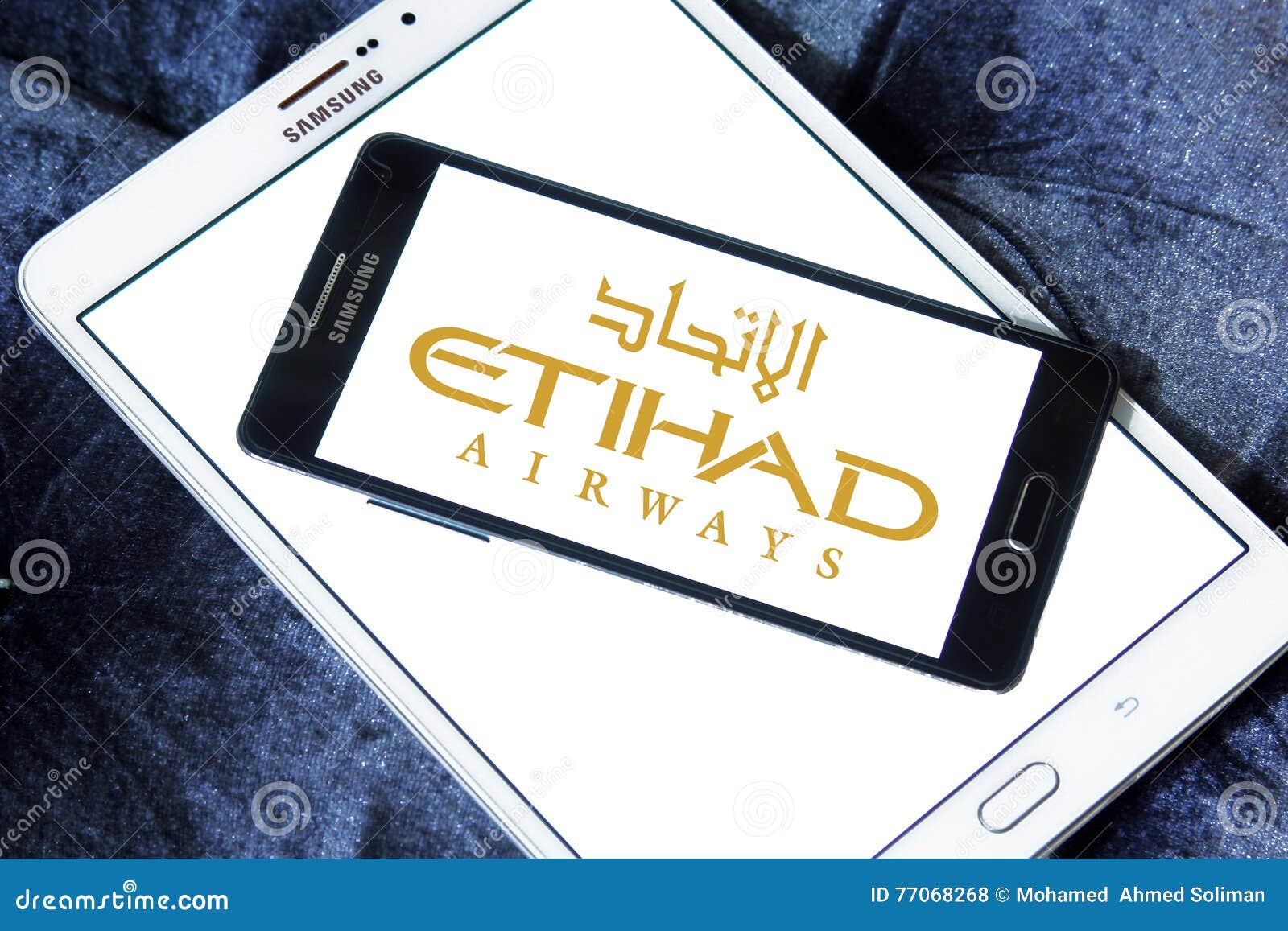 Etihad airways logo editorial stock photo. Image of phone - 77068268