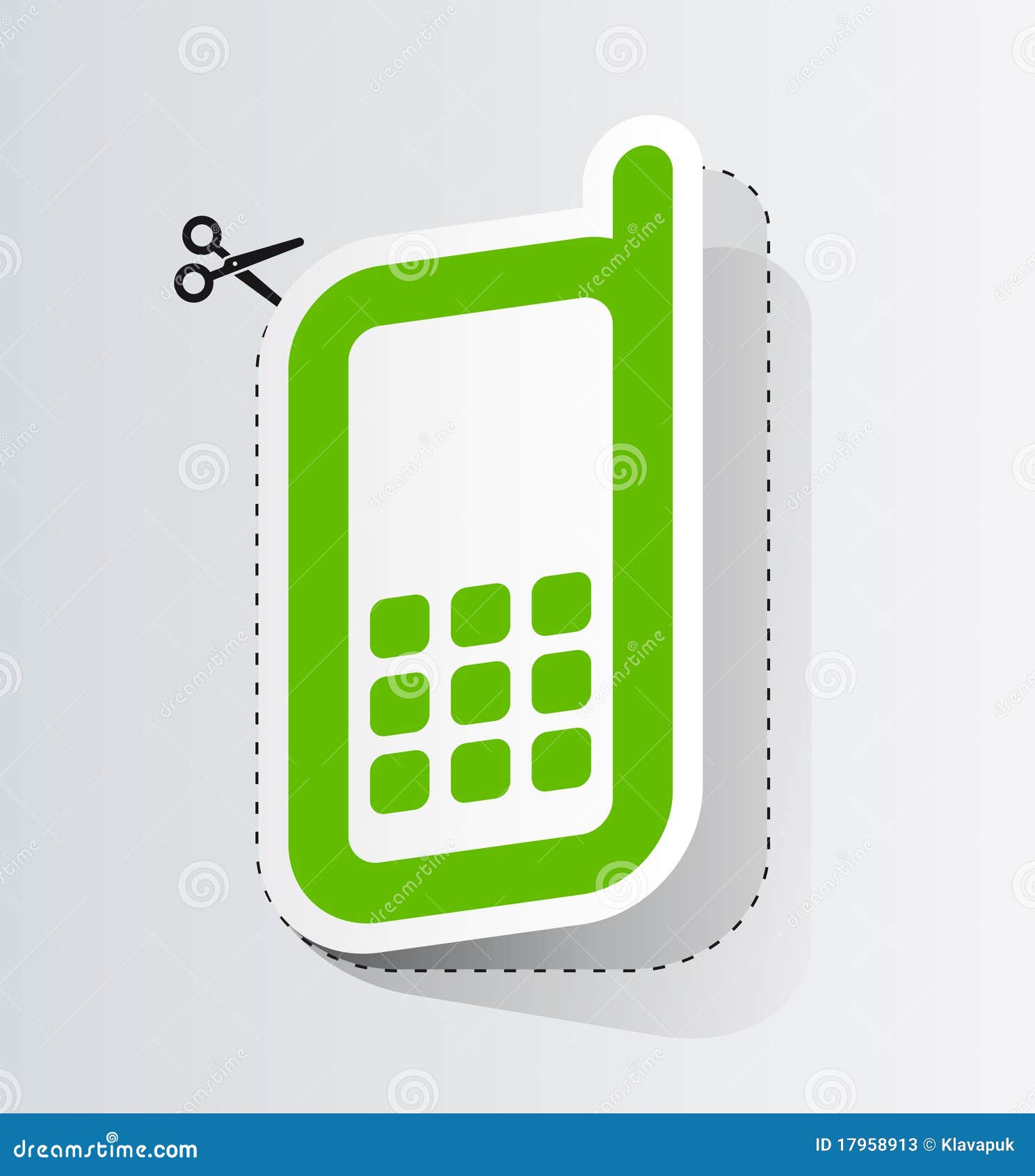 Etiket in De Vorm Van Telefoon Vector Illustratie - Illustration of ...