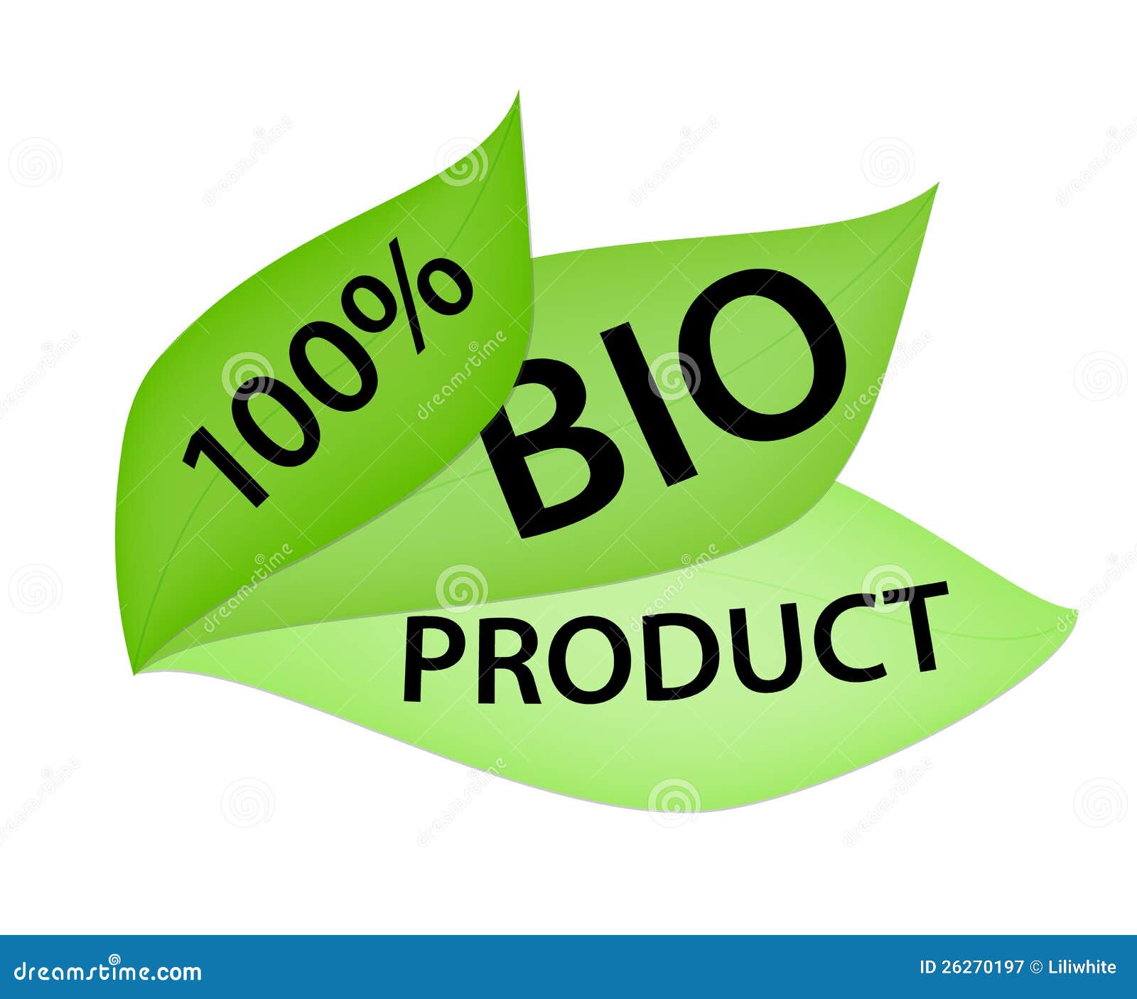 Etiket Van Het Product Van 100% Het Bio Vector Illustratie ...