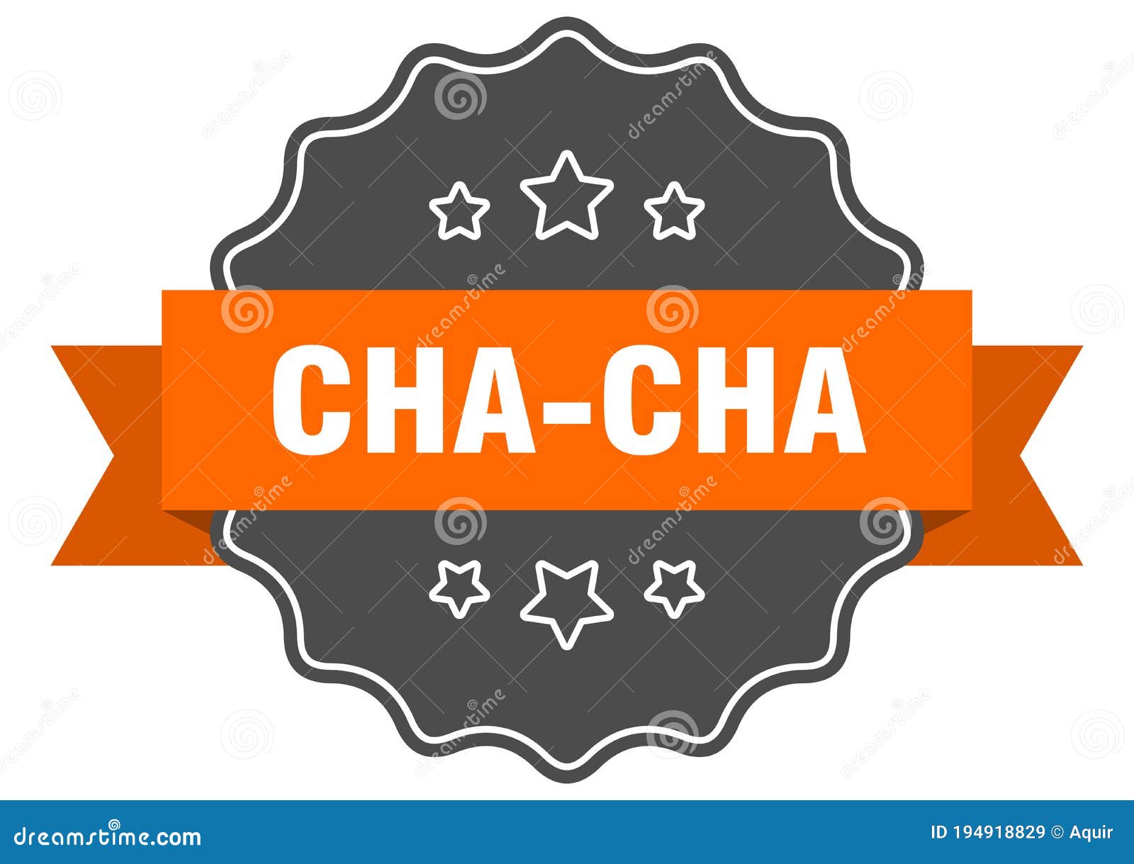 Etiqueta chacha ilustración del vector. Ilustración de vector - 194918829