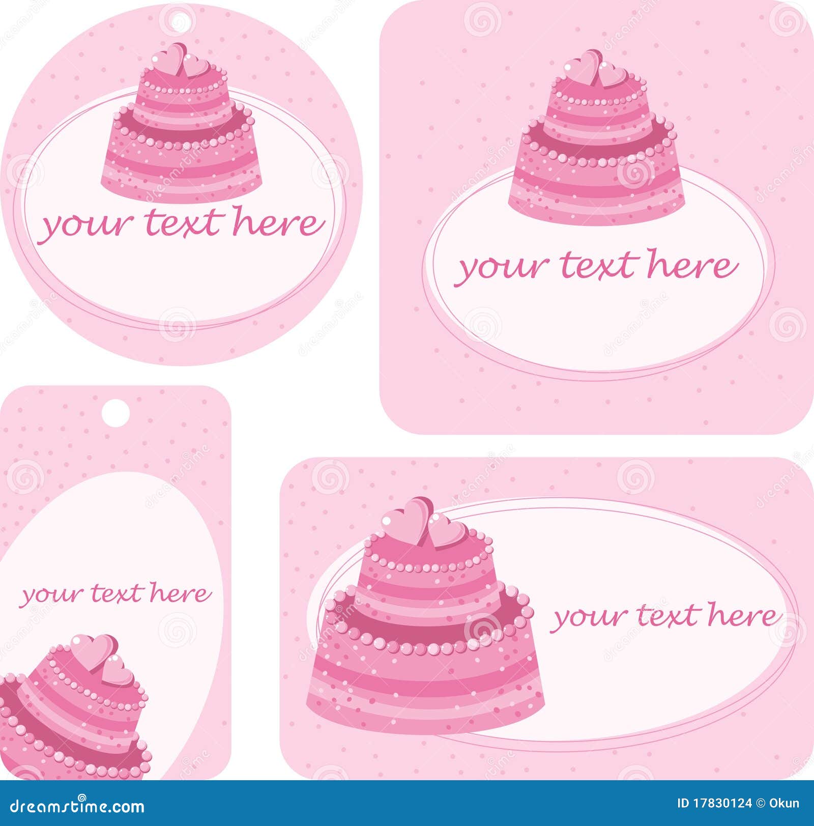 Etiqueta con las tortas ilustración del vector. Ilustración de tarjeta ...