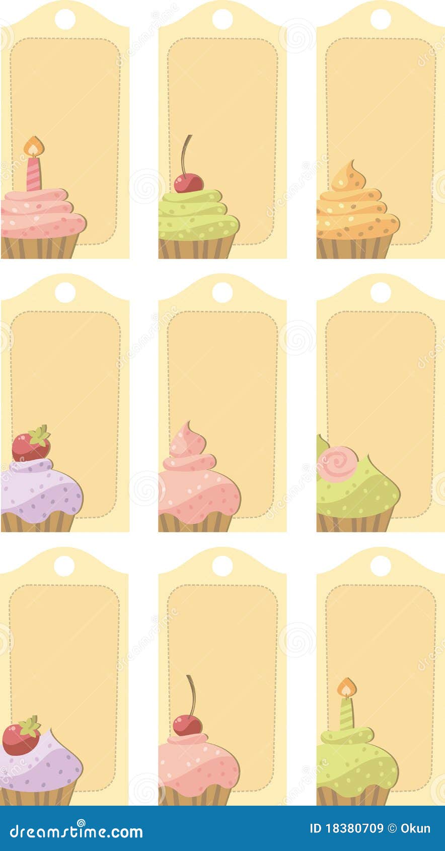 Etiqueta con las tortas ilustración del vector. Ilustración de galleta ...