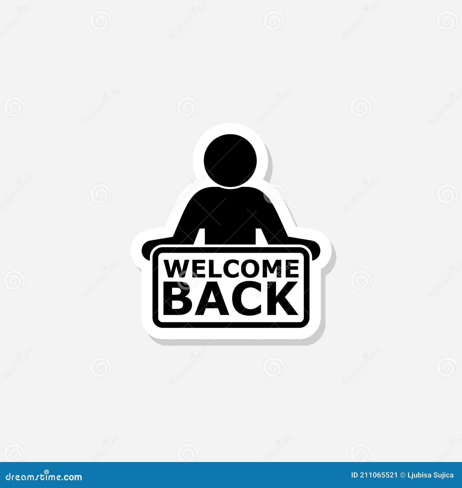 Etiqueta De Bienvenida Icono Ilustración del Vector - Ilustración de ...