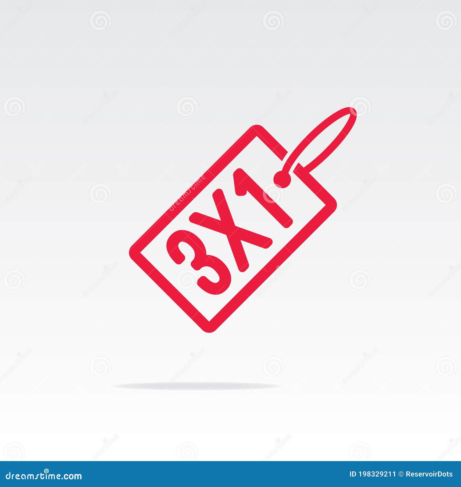 Etiqueta de compra 3x1 ilustración del vector. Ilustración de negocios ...