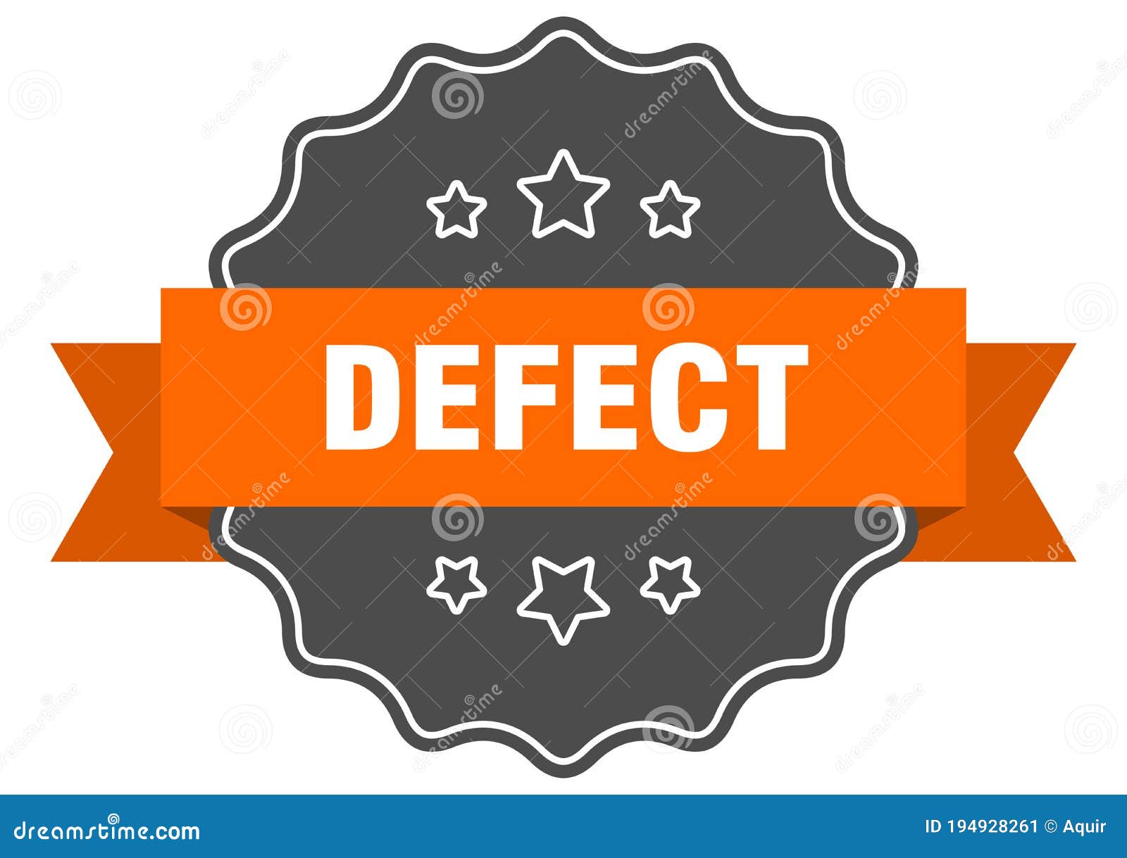 Etiqueta de defecto ilustración del vector. Ilustración de modelo ...