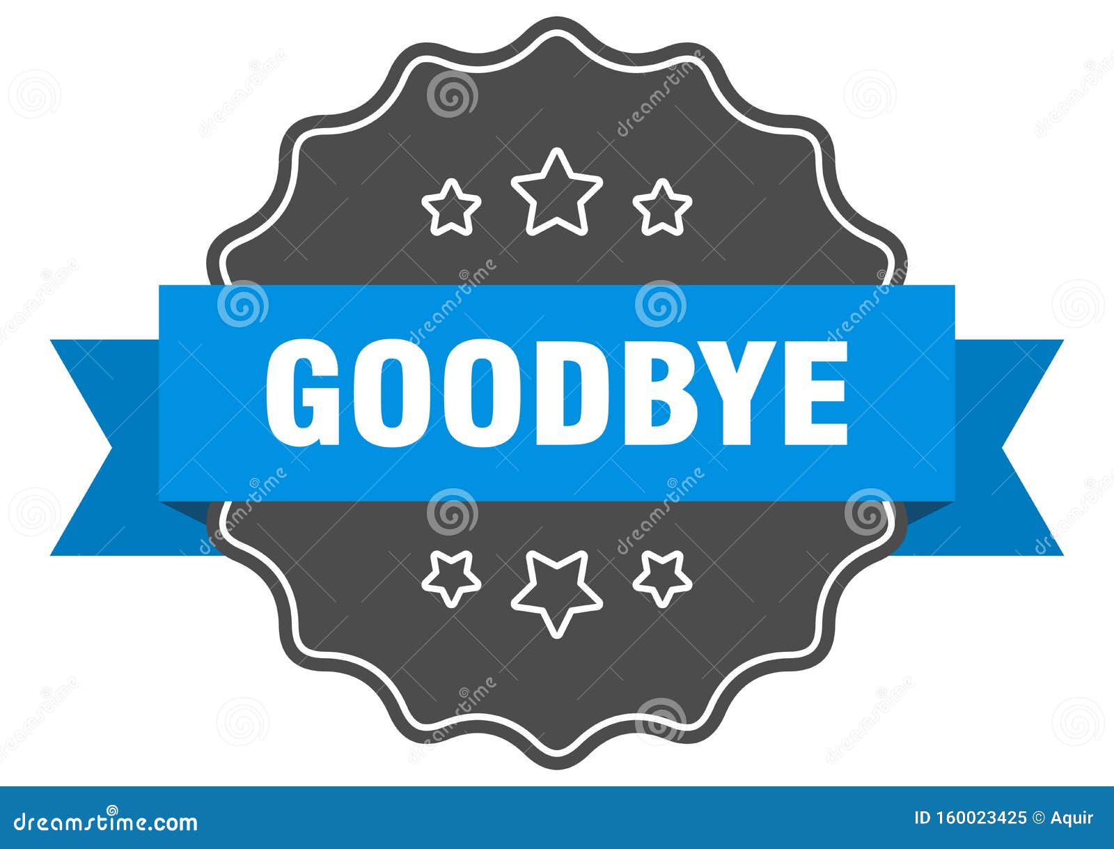 Etiqueta de despedida ilustración del vector. Ilustración de vendimia ...