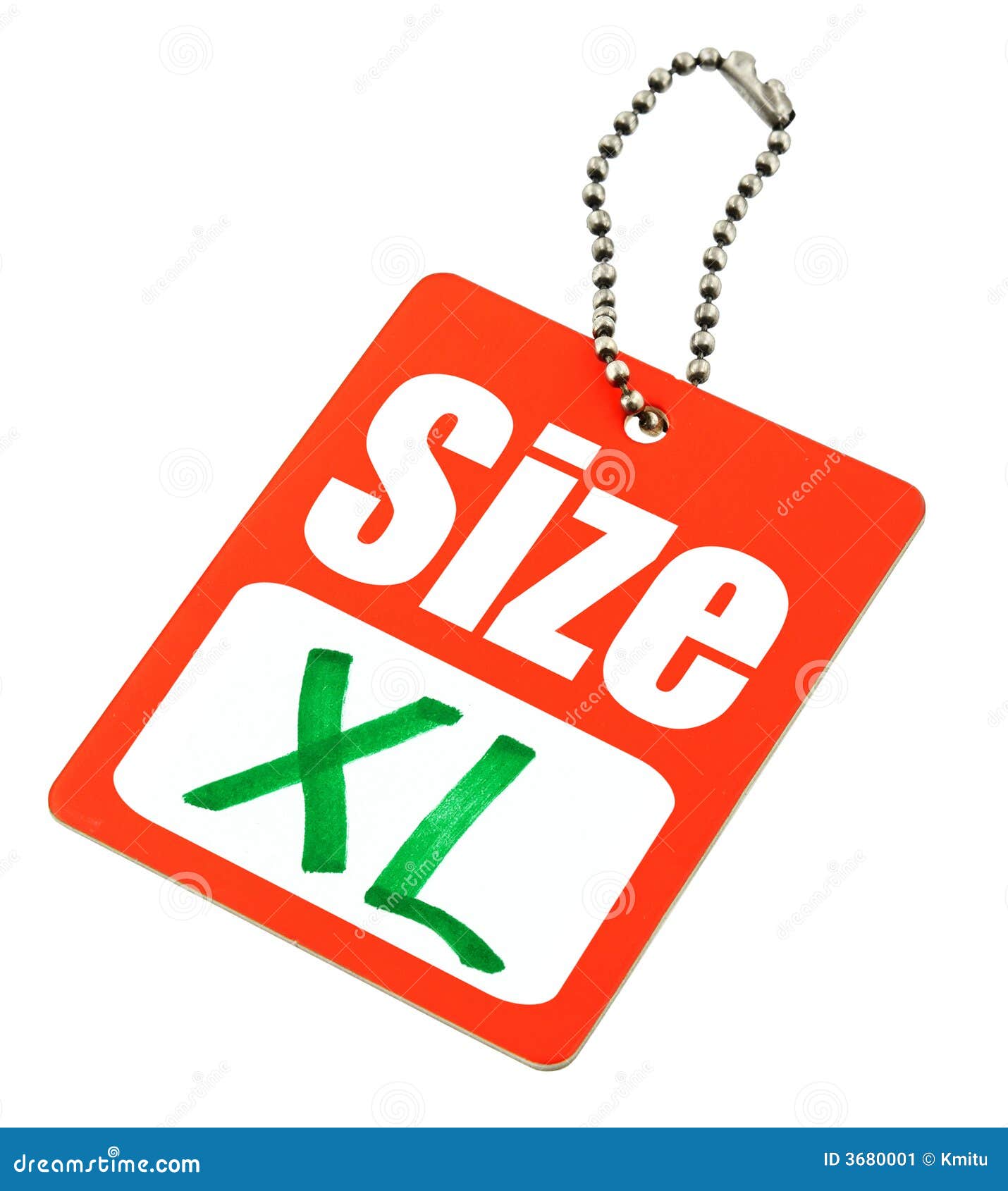Etiqueta De La Talla Del XL Imagen de archivo - Imagen de rojo, talla ...