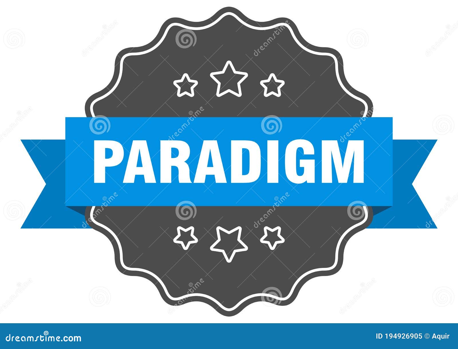 Etiqueta de paradigma ilustración del vector. Ilustración de vendimia ...