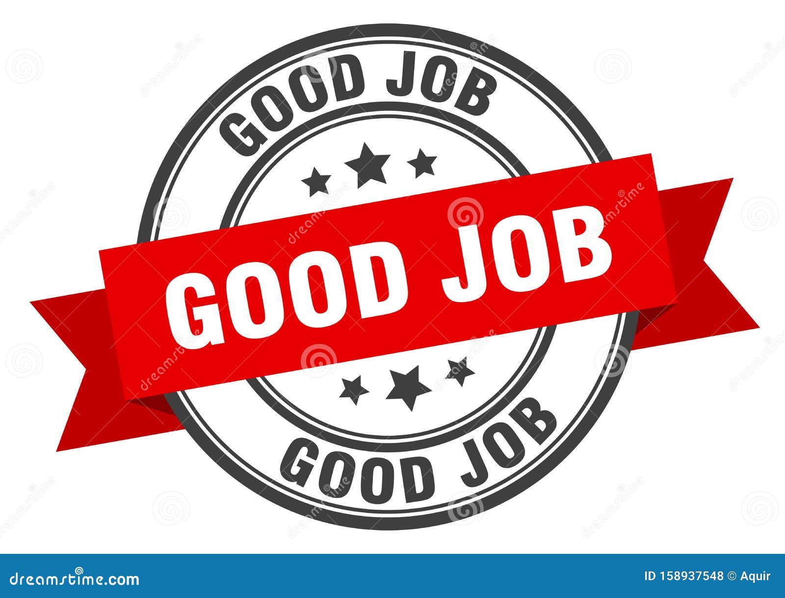 Etiqueta De Trabajo Correcto Ilustración del Vector - Ilustración de ...