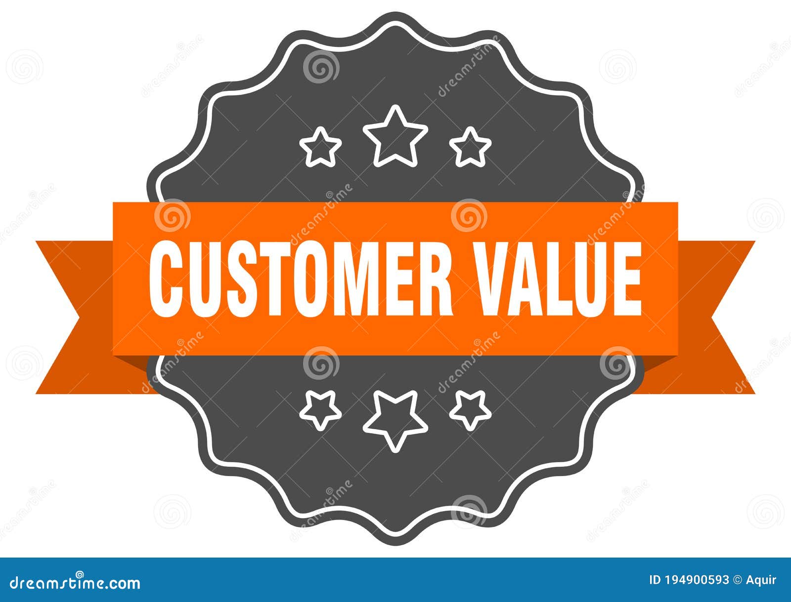Etiqueta De Valor Do Cliente Ilustração do Vetor - Ilustração de preto ...