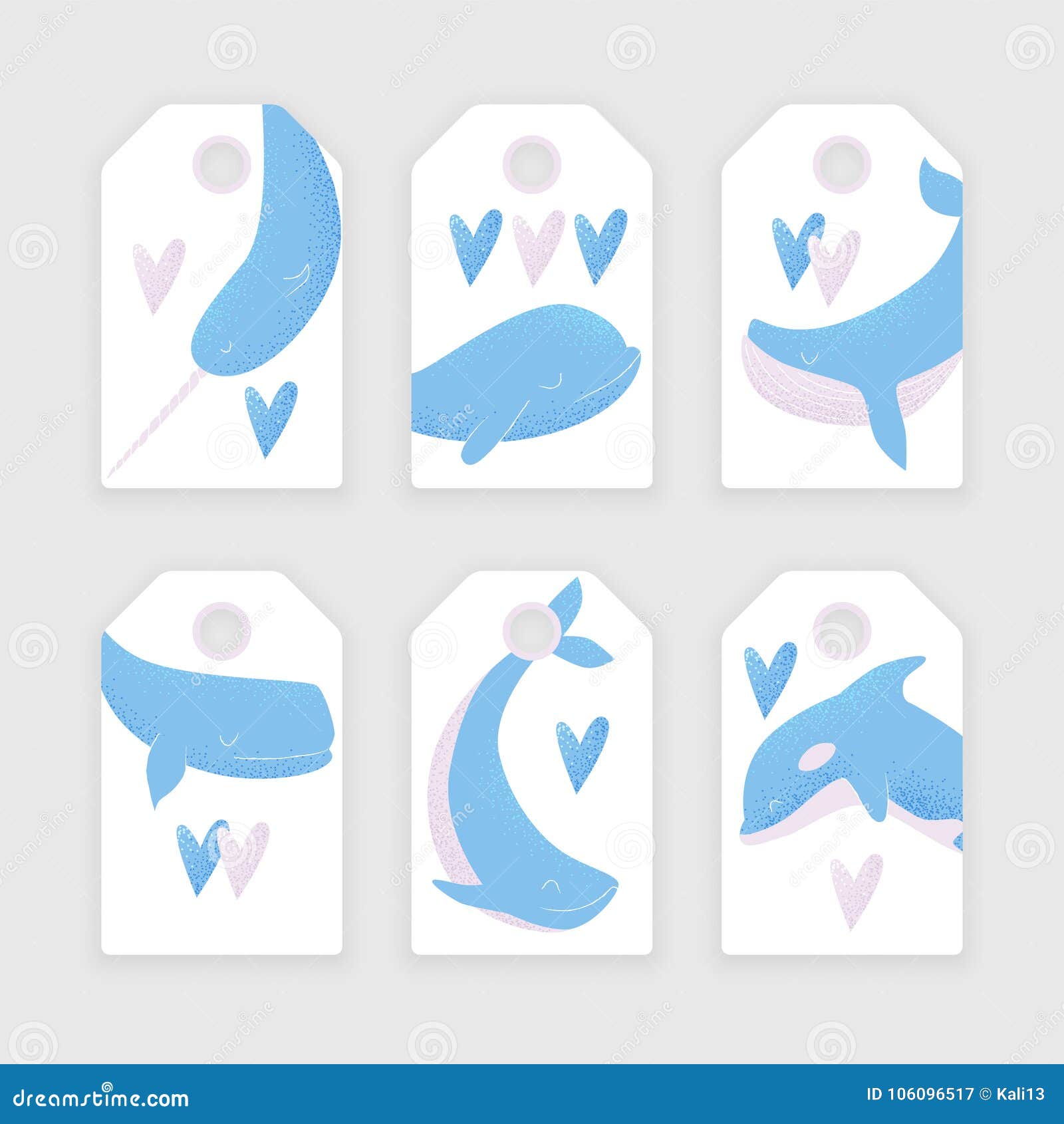 Etiqueta Del Vector Con La Ballena Azul Stock de ilustración ...