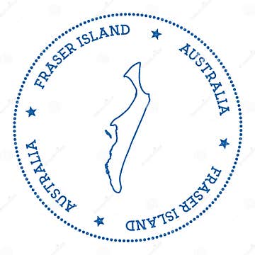 Etiqueta Do Mapa De Fraser Island Ilustração do Vetor - Ilustração de ...