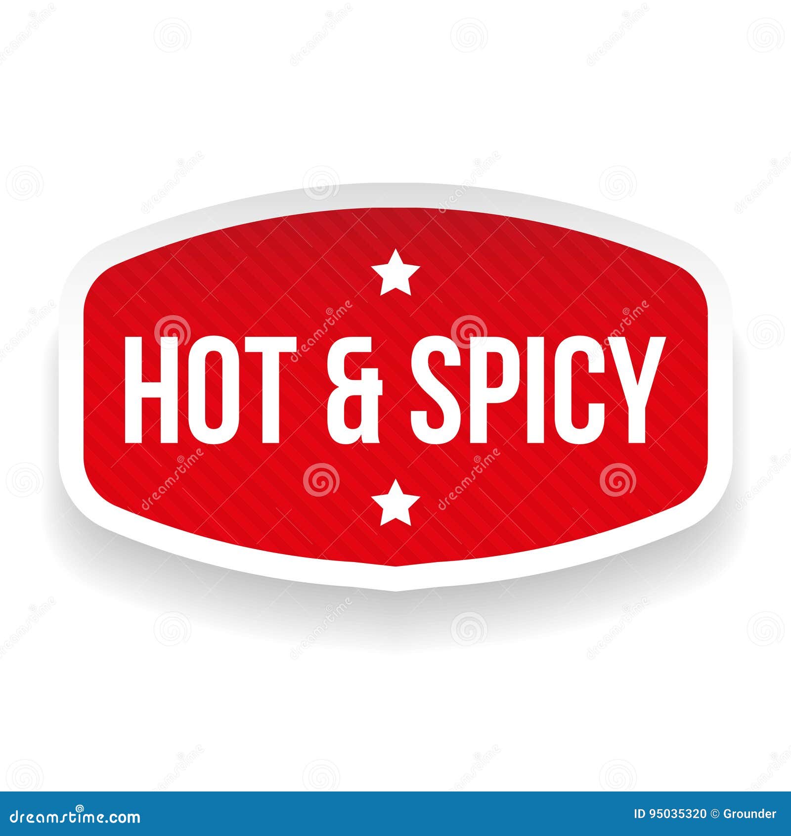 Etiqueta Engomada Caliente Y Picante Ilustración del Vector ...