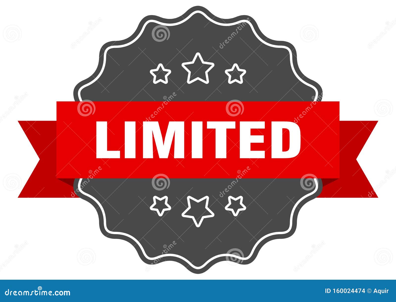 Etiqueta limitada ilustração do vetor. Ilustração de preto - 160024474