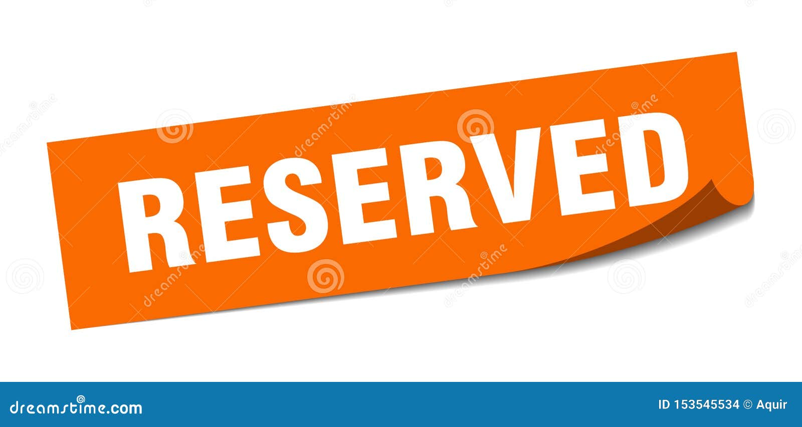 Etiqueta reservado ilustração do vetor. Ilustração de projeto - 153545534