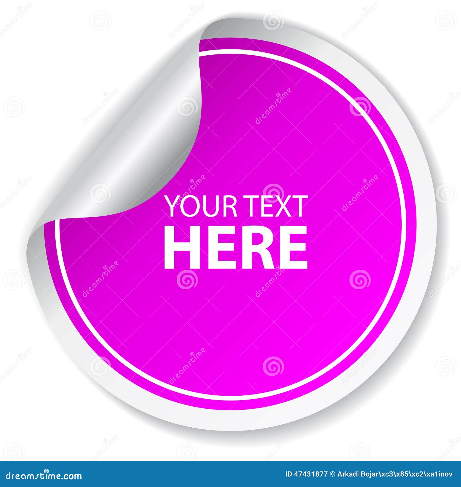 Etiqueta roxa do vetor ilustração do vetor. Ilustração de dobrado ...