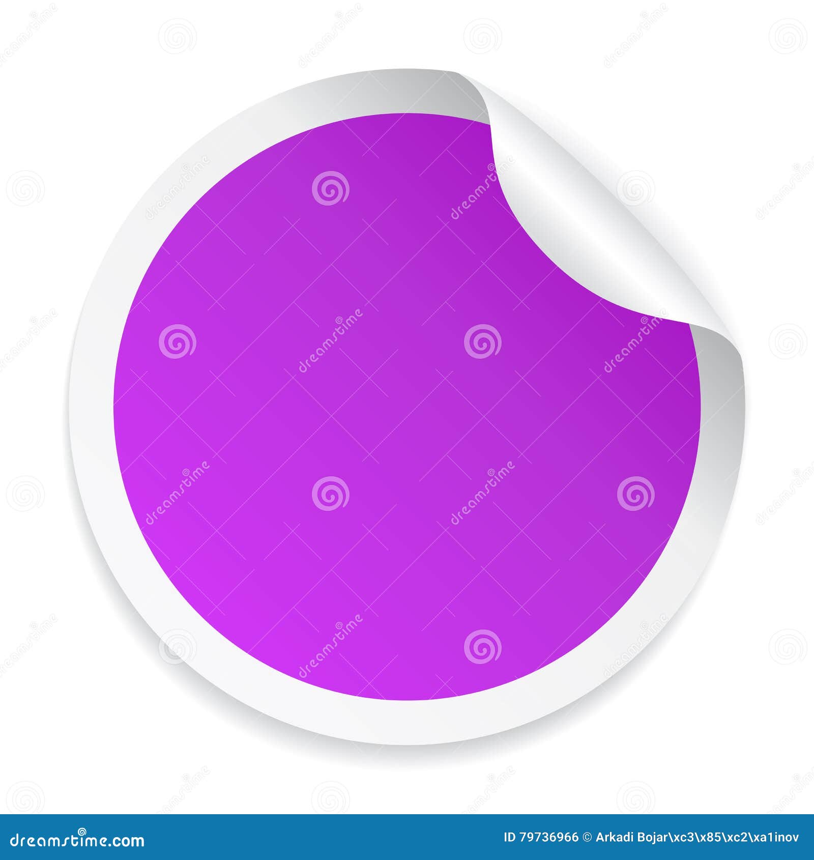 Etiqueta roxa redonda ilustração do vetor. Ilustração de rolado - 79736966