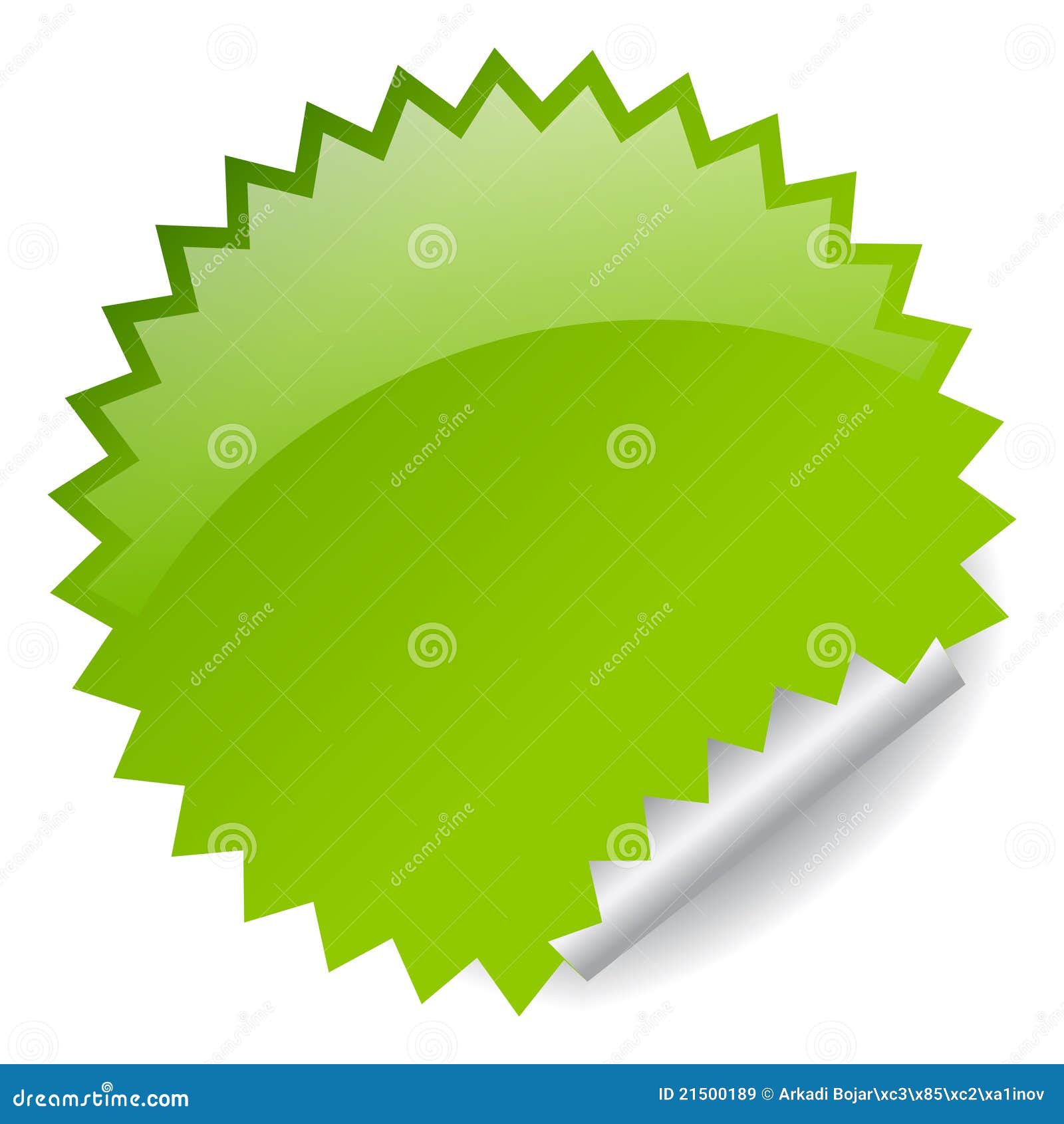 Etiqueta verde ilustração do vetor. Ilustração de promocional - 21500189