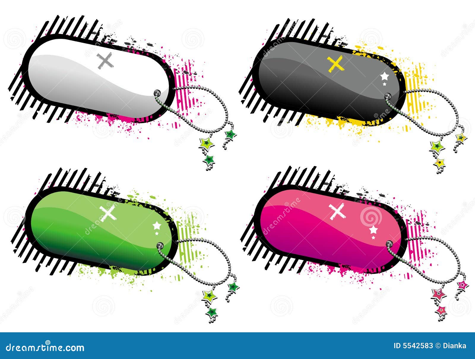 Etiquetas de Emo ilustración del vector. Ilustración de cinta - 5542583