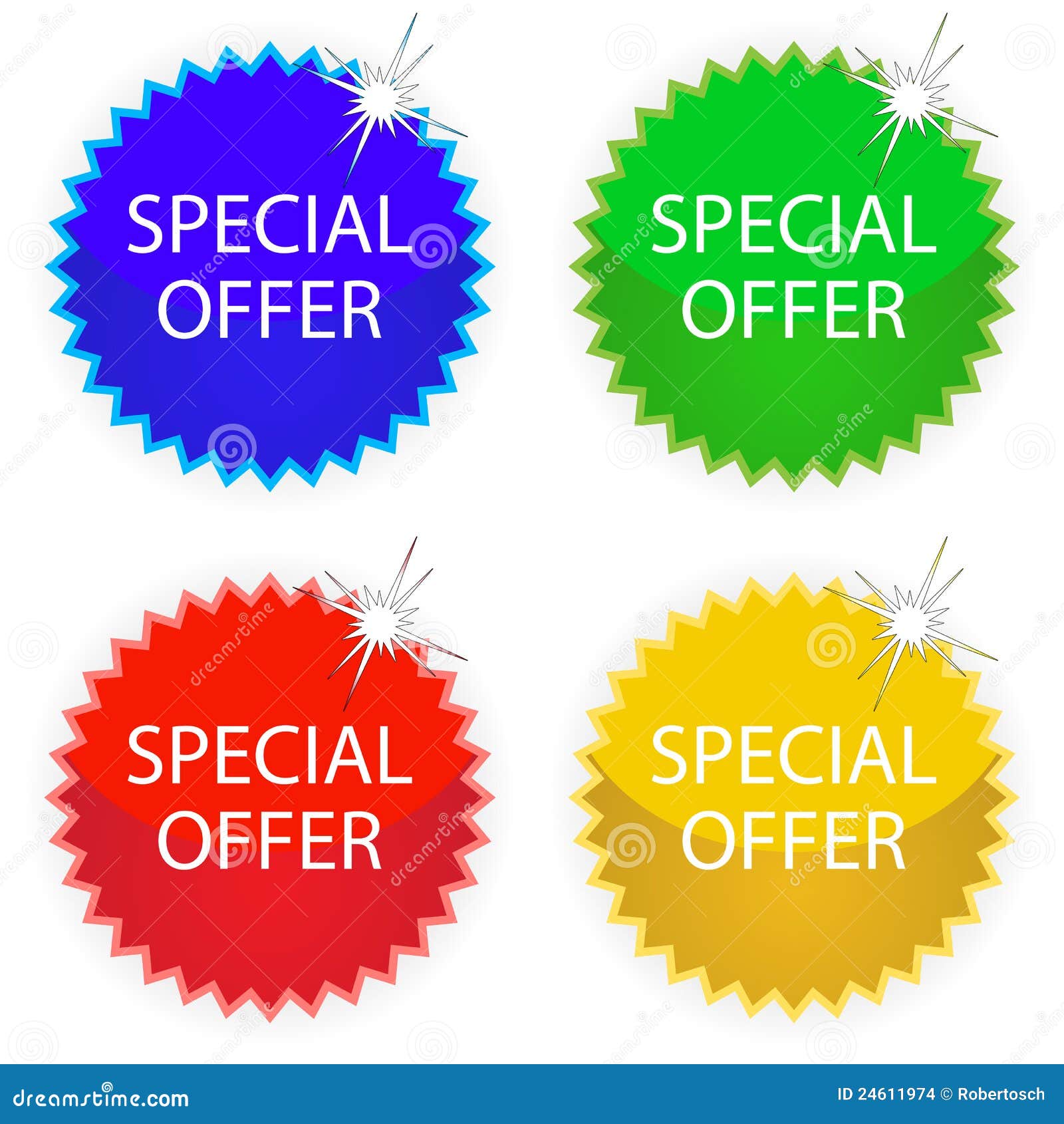 Etiquetas De La Oferta Especial Ilustración del Vector - Ilustración de ...