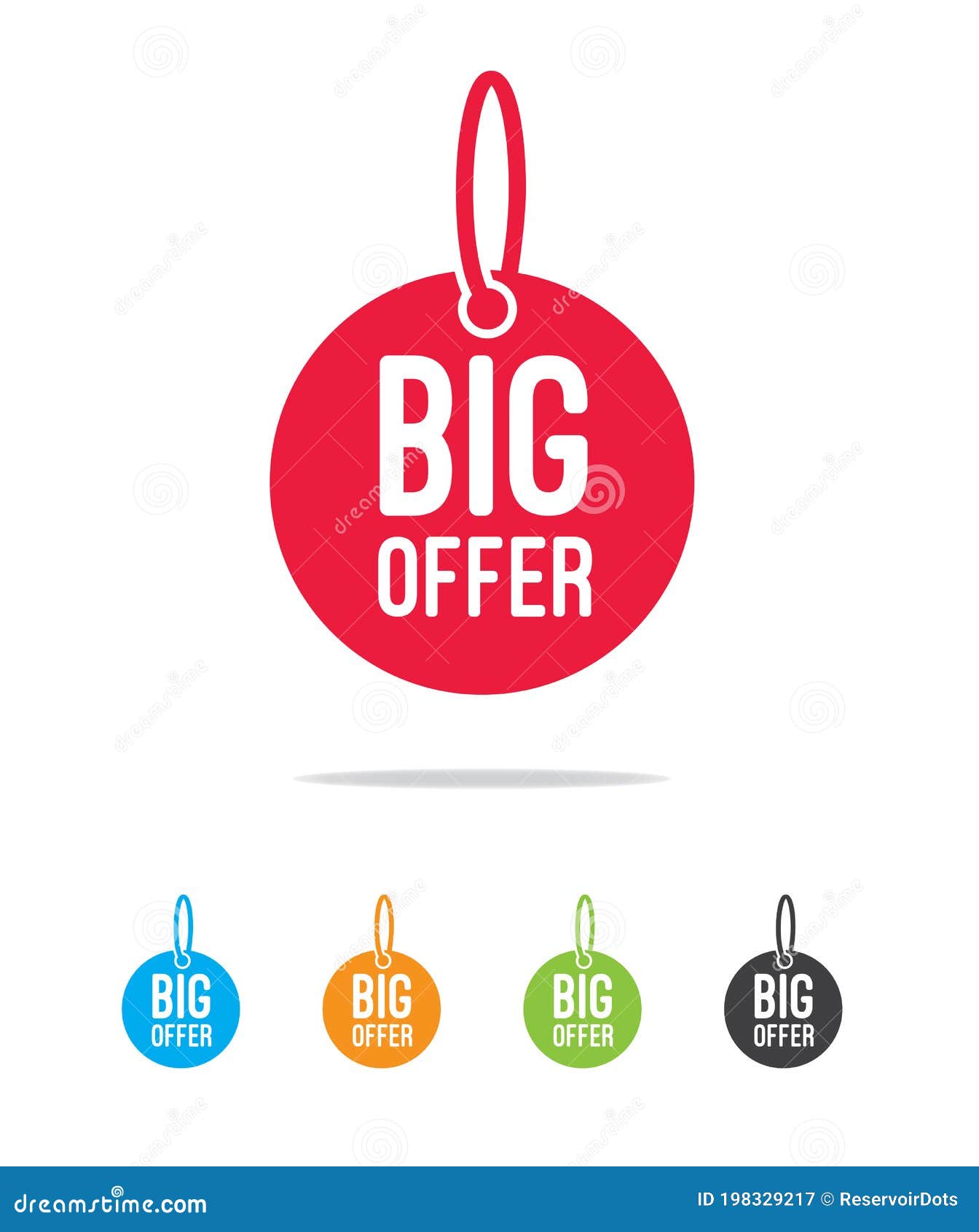 Etiquetas de oferta grande ilustración del vector. Ilustración de marca ...