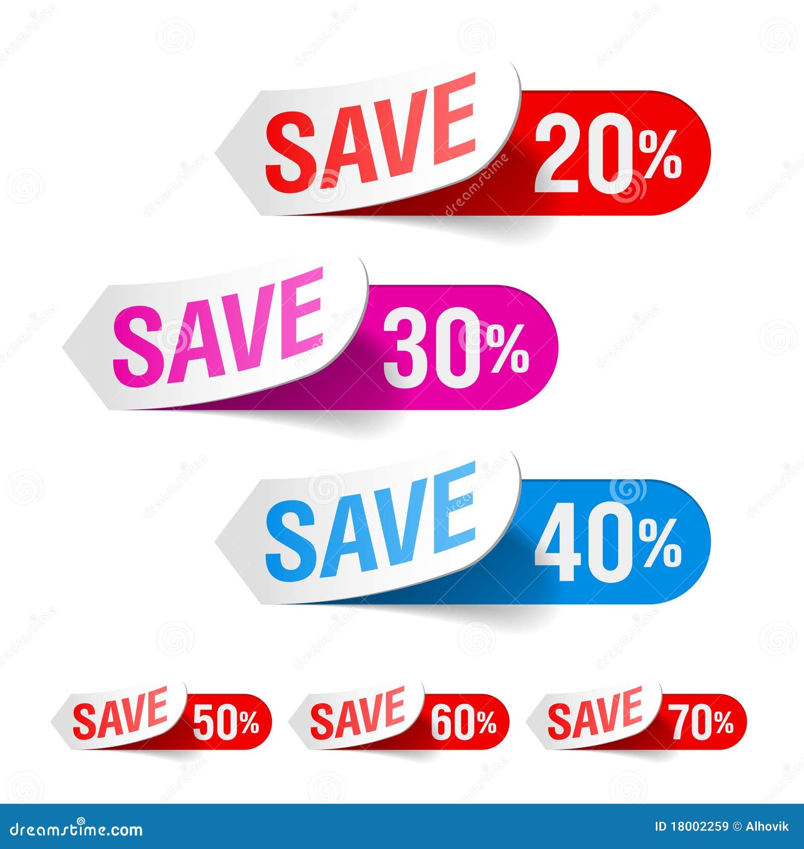 Etiquetas do disconto ilustração do vetor. Ilustração de sombra - 18002259