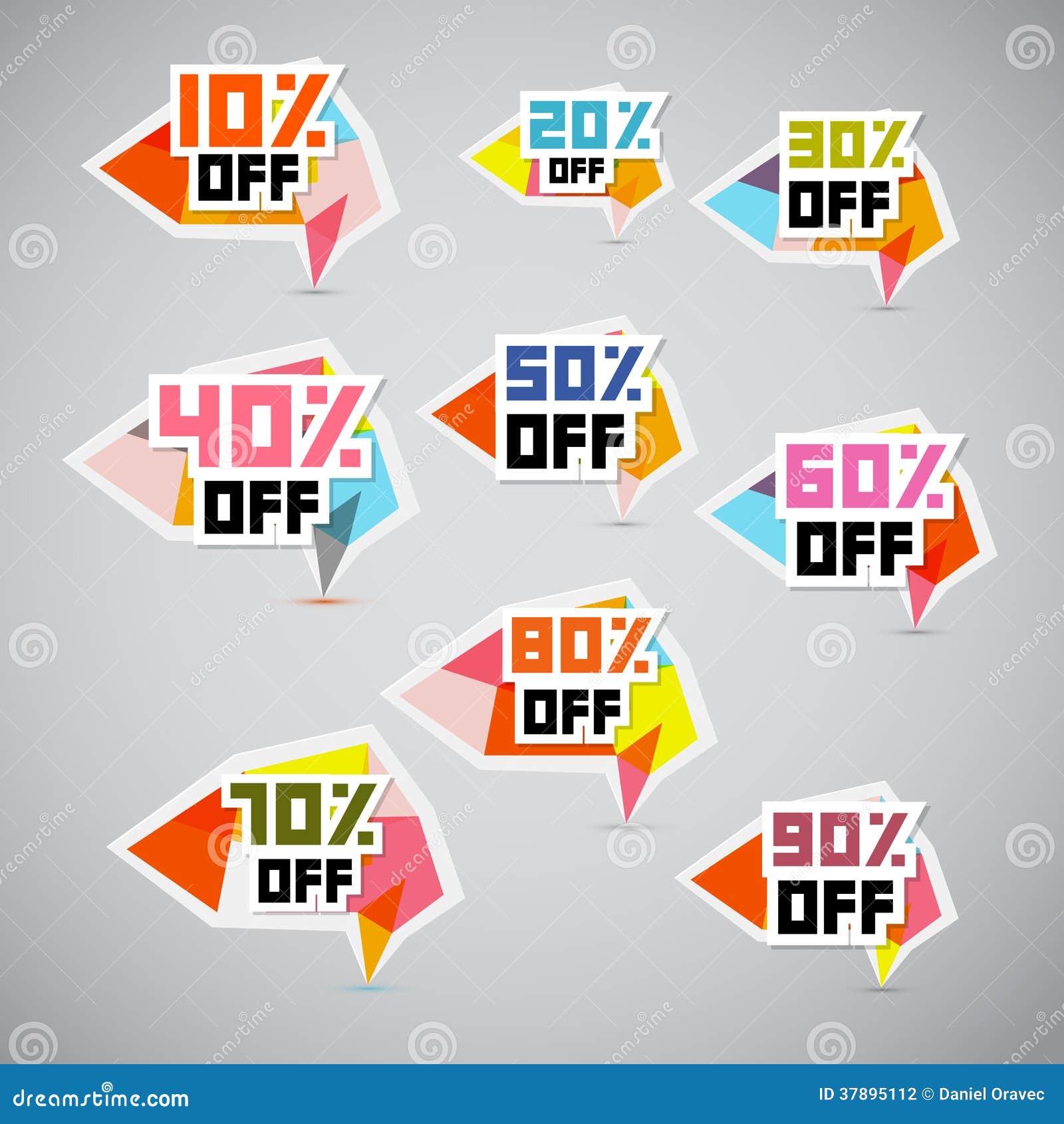 Etiquetas Do Disconto Do Vetor, Etiquetas Ilustração do Vetor ...