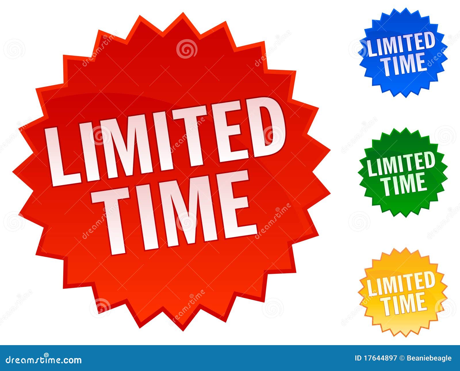 Etiquetas Do Tempo Limitado Ilustração do Vetor - Ilustração de cores ...