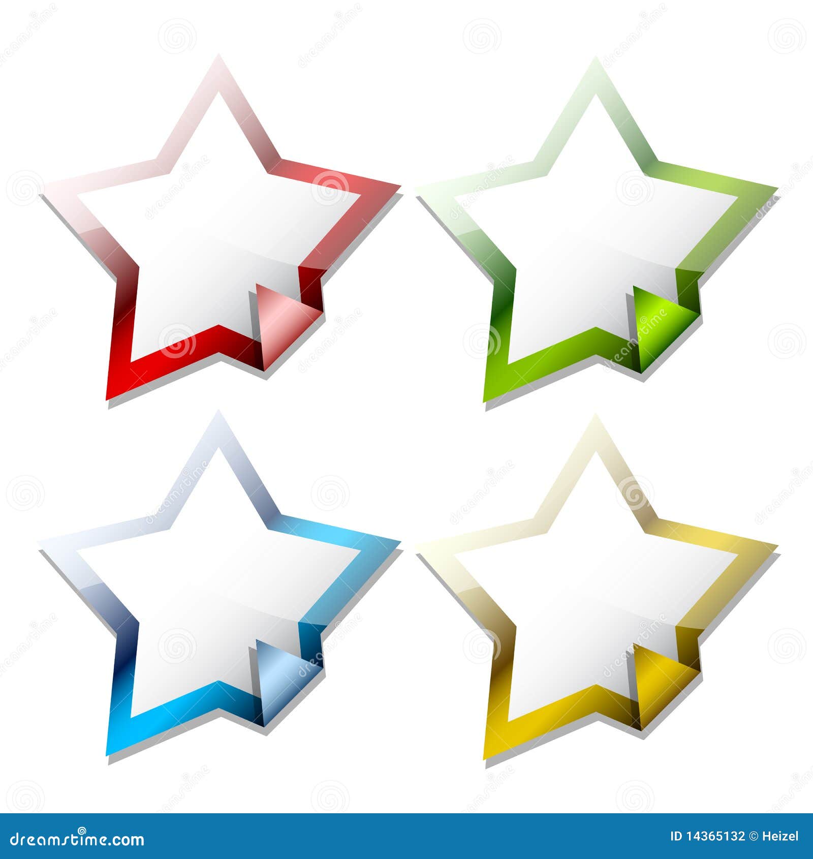 Etiquetas Lustrosas Da Estrela Ilustração do Vetor - Ilustração de ...