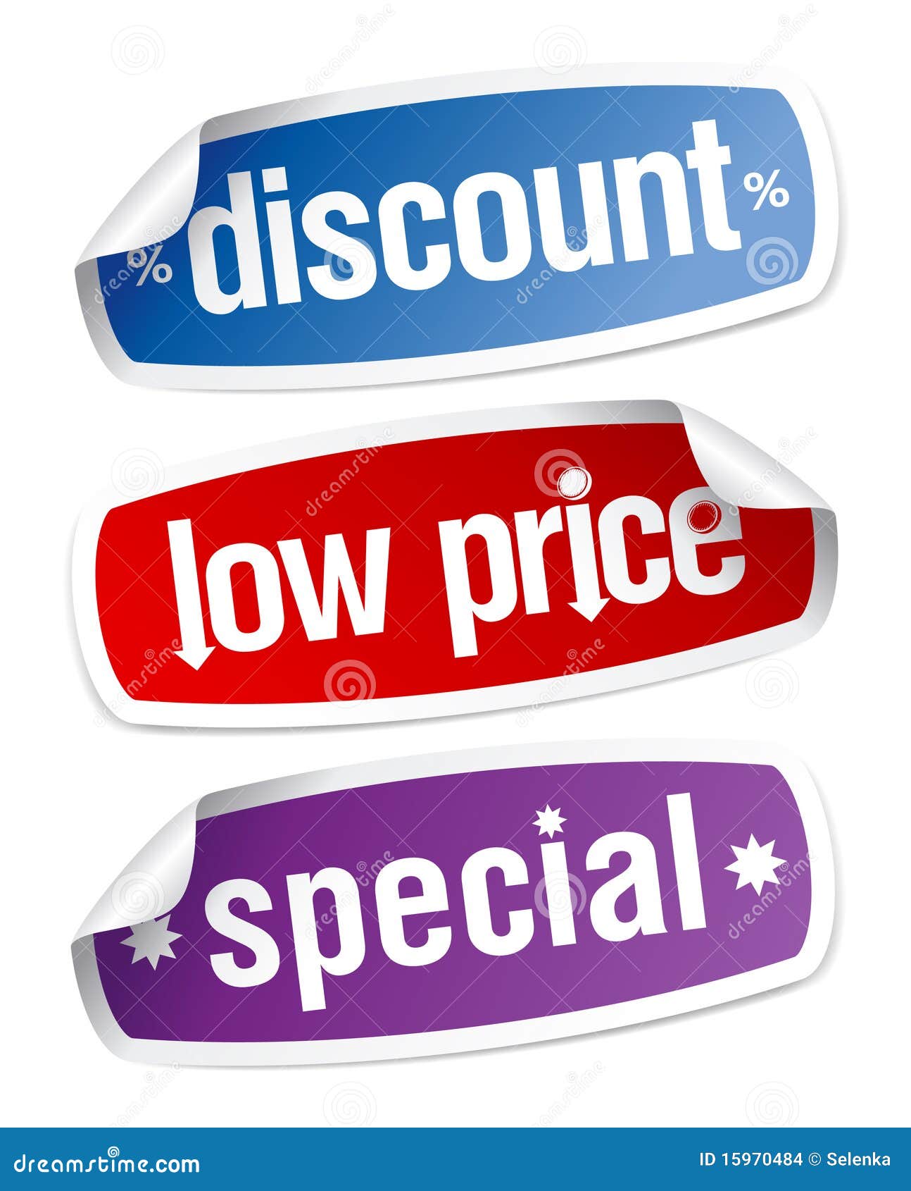 Etiquetas Para Vendas Do Disconto. Ilustração do Vetor - Ilustração de ...