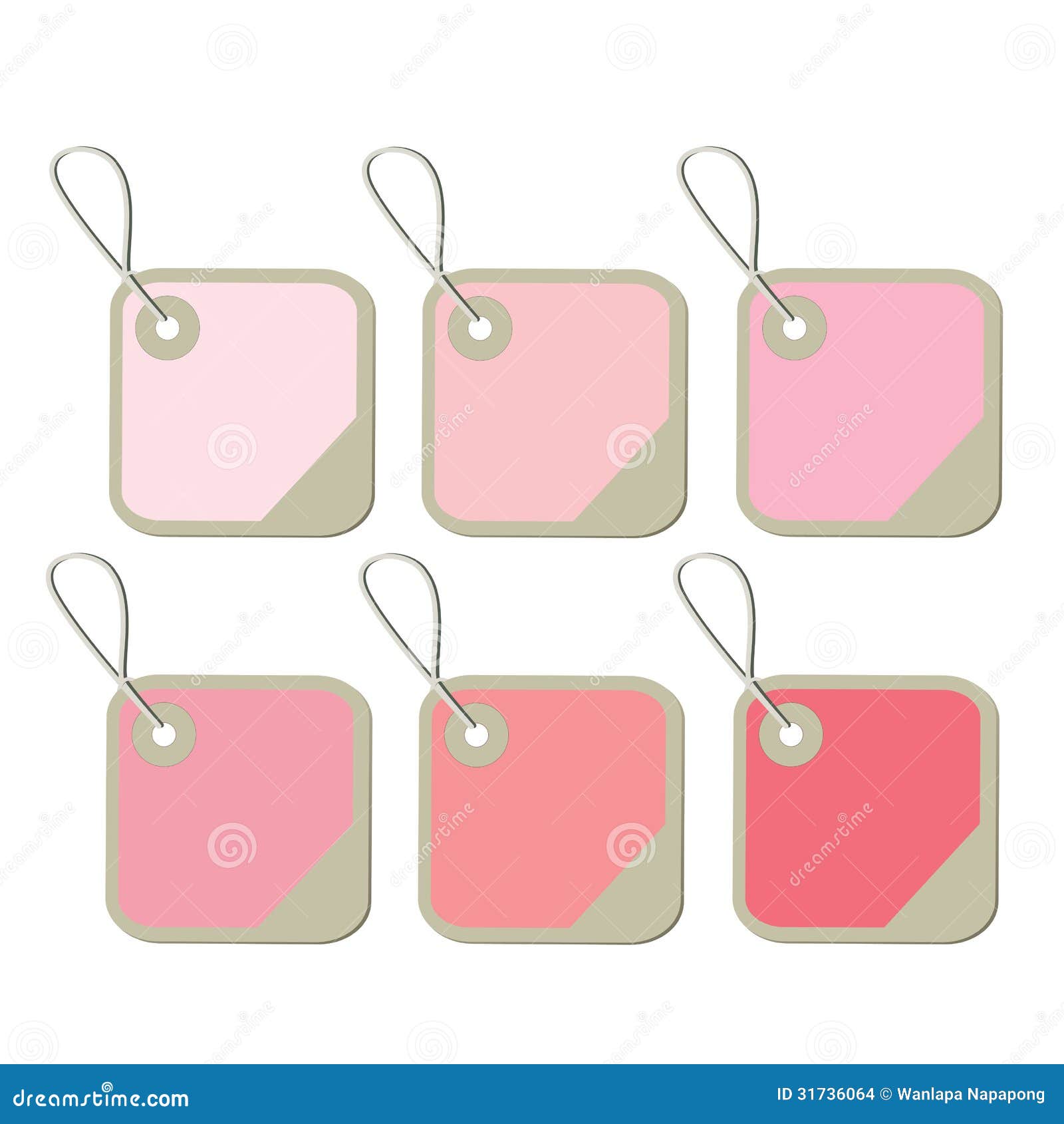 Etiquetas rosadas stock de ilustración. Ilustración de regalo - 31736064