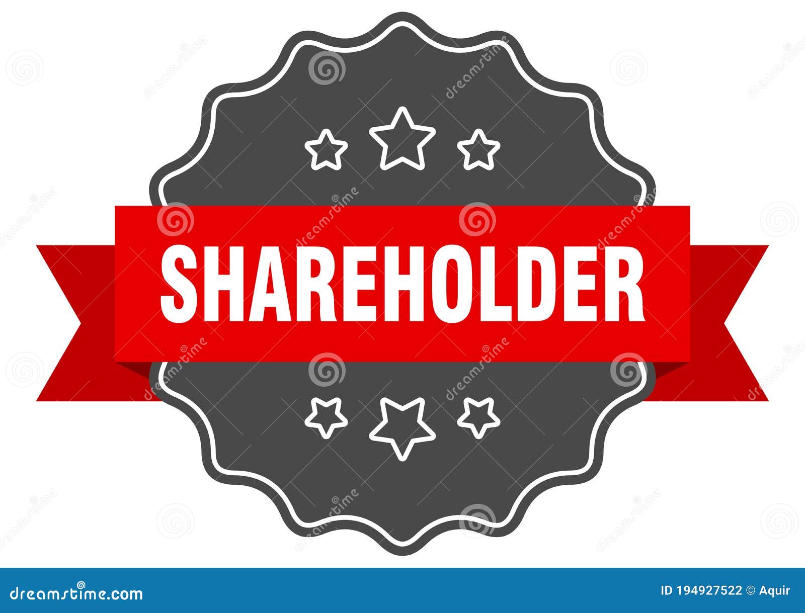 Etiquette d'actionnaire illustration de vecteur. Illustration of ...