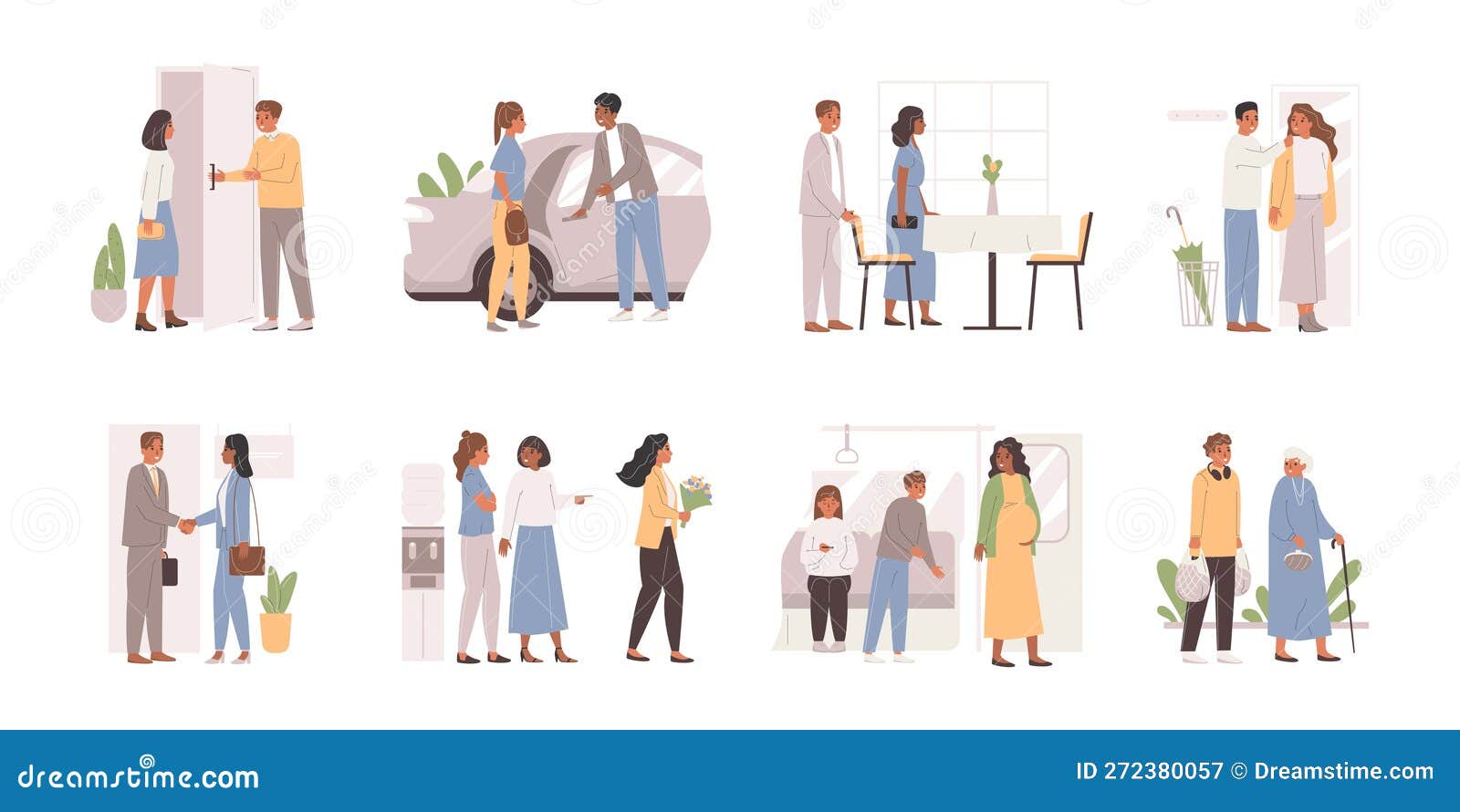 Etiquette Rules Social Infographics Cartoon Vector | CartoonDealer.com ...