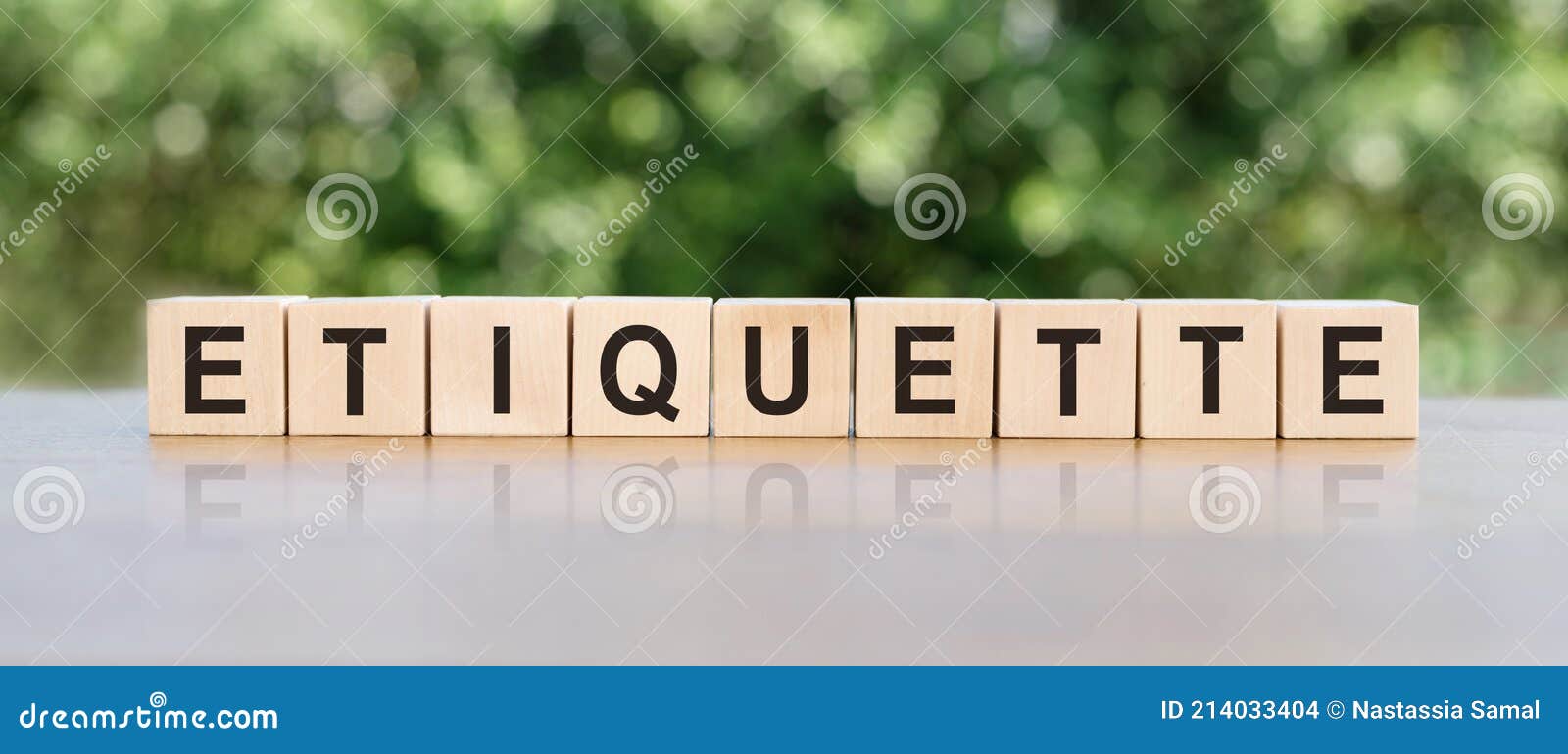 ETIQUETTE Word ETIQUETTE Word Written on Wooden Bwritten on Wooden ...