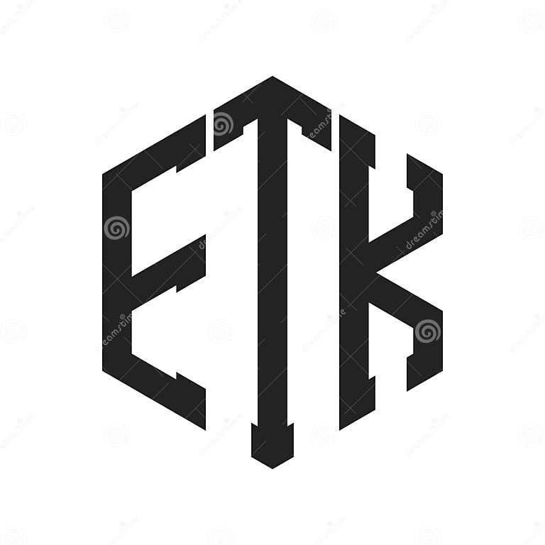 ETK Logo Design. Initial Letter ETK Monogram Logo Using Hexagon Shape ...