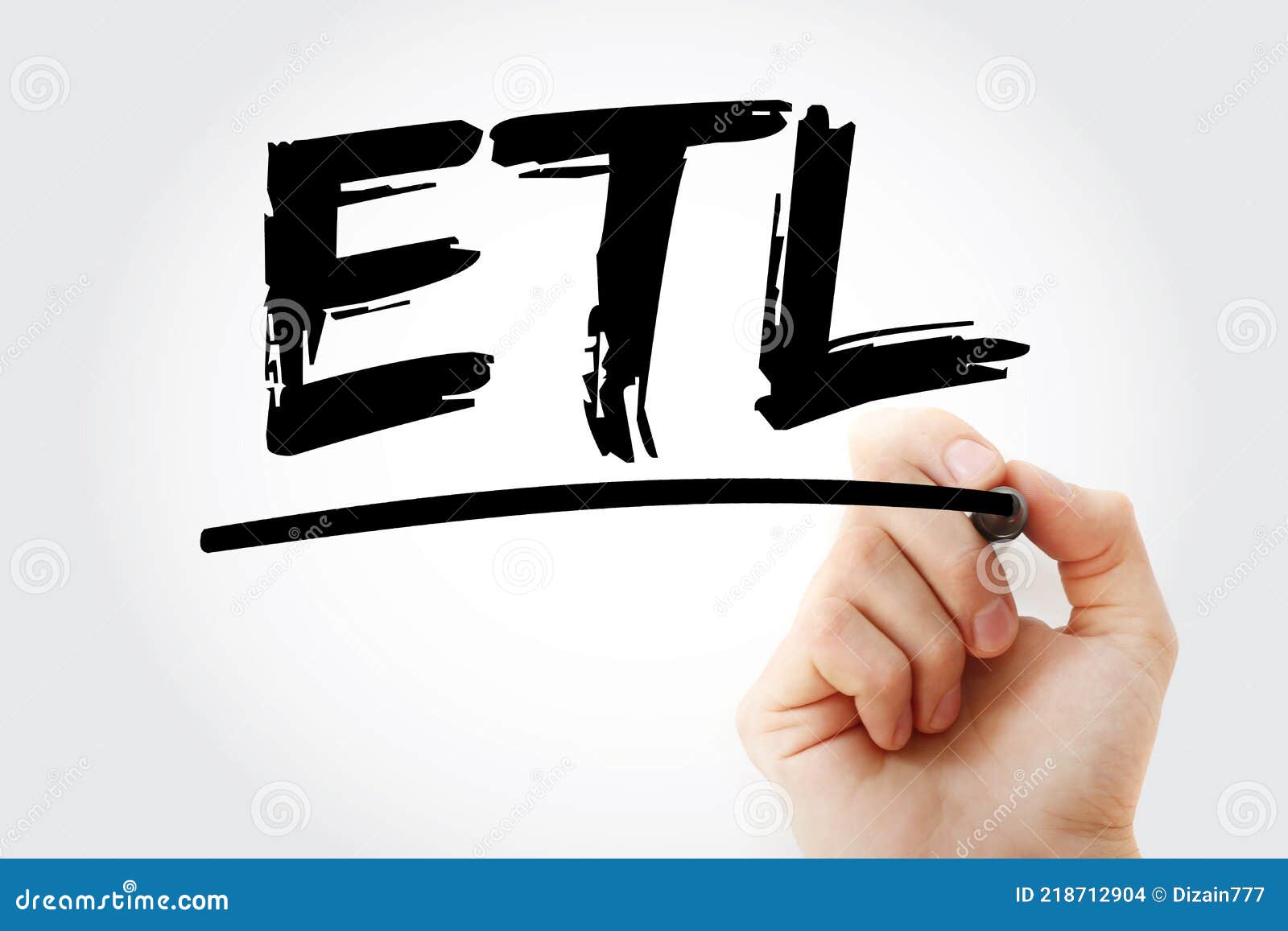 ETL - Extract Transform Load Acronym With Marker, Technology Concept ...
