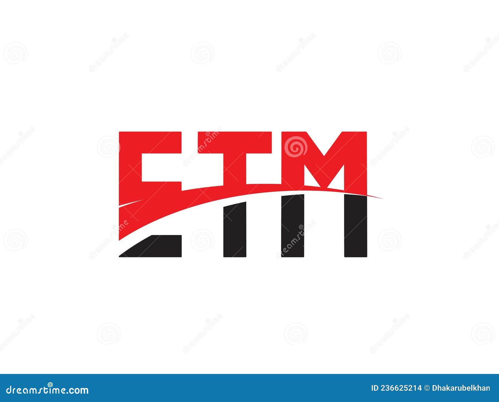 ETM Letter Initial Logo Design Vector Illustration Stock Vector ...