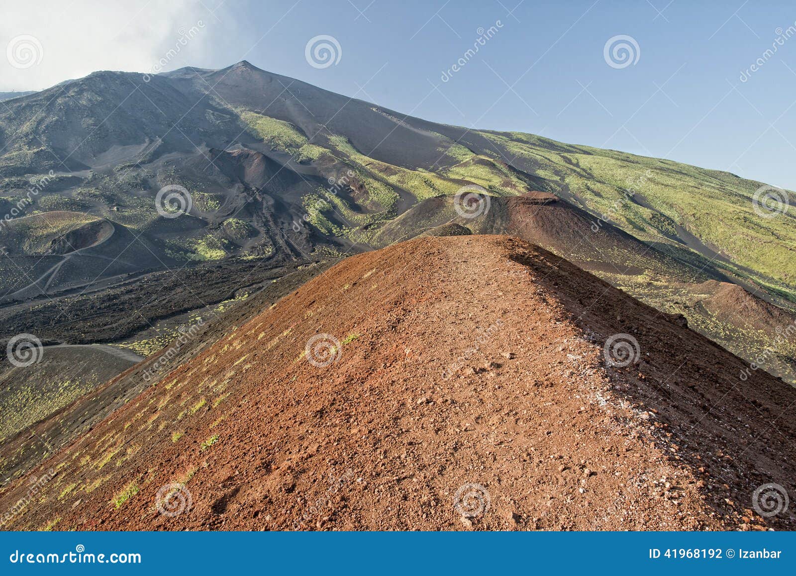 Etna Volcano Caldera Landscape Stock Photo - Image of mediterranean ...