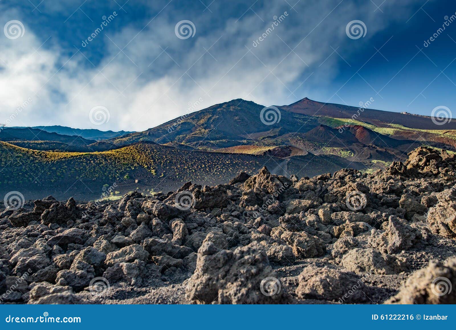 Etna Volcano Caldera Landscape Stock Photo - Image of park ...