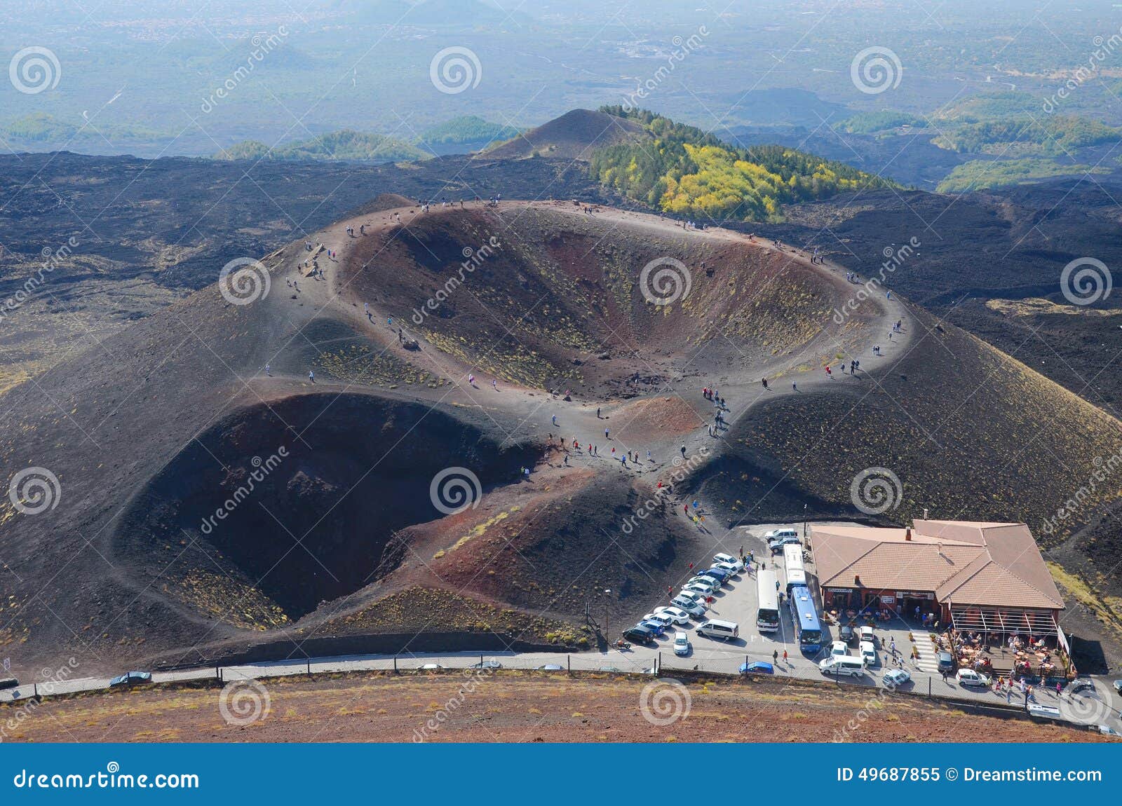 Etna Volcano Largest in Europe Stock Image - Image of force, burst ...