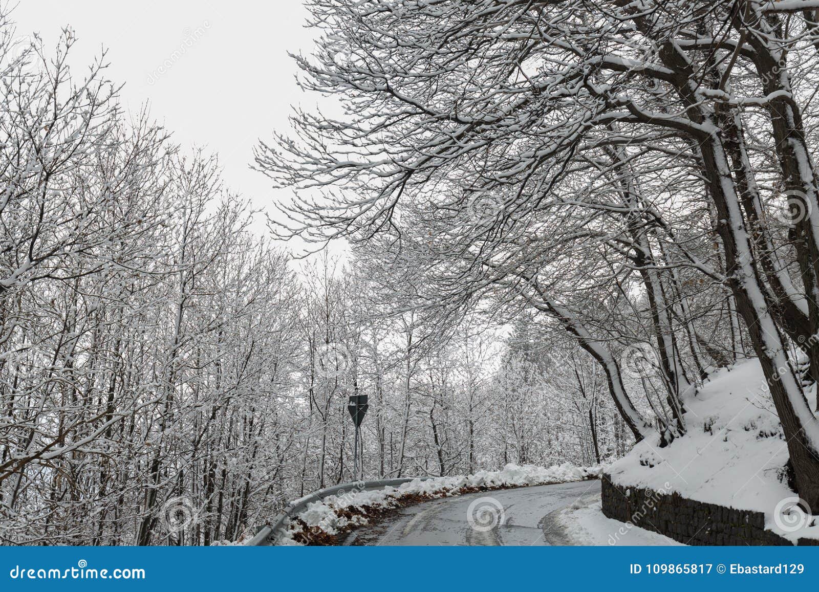 Etna Volcano in Winter with Snow - Volcano Etna Park, Sicily Stock ...