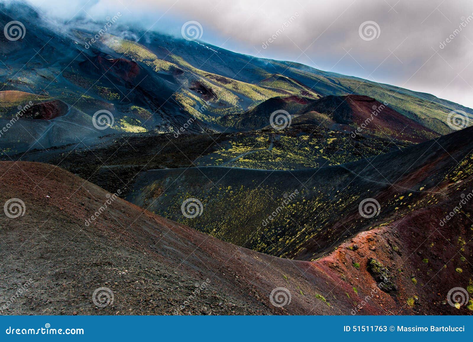 Etna vulcano stock image. Image of sicily, italia, nuvole - 51511763