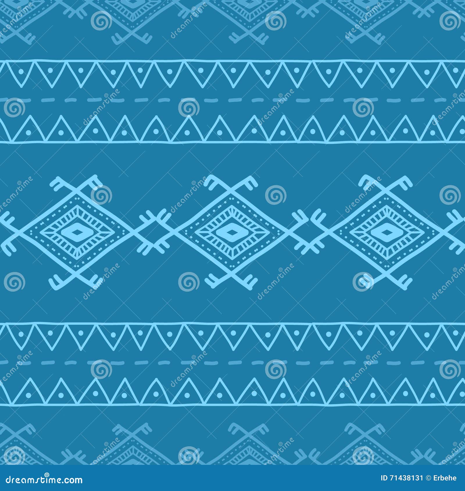 Etnisk Geometrisk Prydnad I Bohostil Tecknad Hand Vektor Illustrationer ...