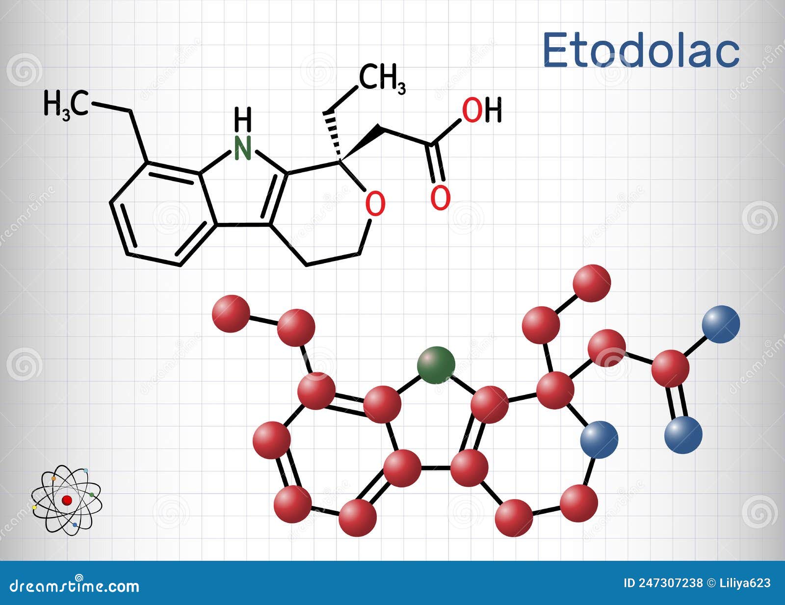 Etodolac Molecule. It Is Nonsteroidal Anti-inflammatory Drug NSAID ... Etodolac Molecule. It Is Nonsteroidal Anti-inflammatory Drug NSAID ...