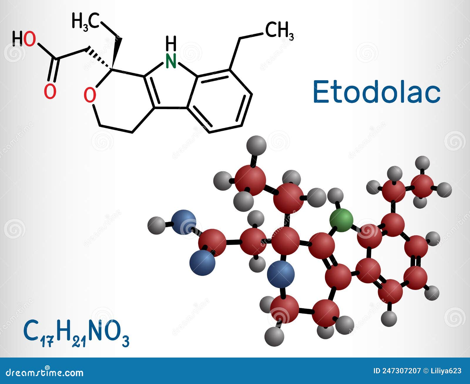 Etodolac Molecule. It Is Nonsteroidal Anti-inflammatory Drug NSAID ... Etodolac Molecule. It Is Nonsteroidal Anti-inflammatory Drug NSAID ...