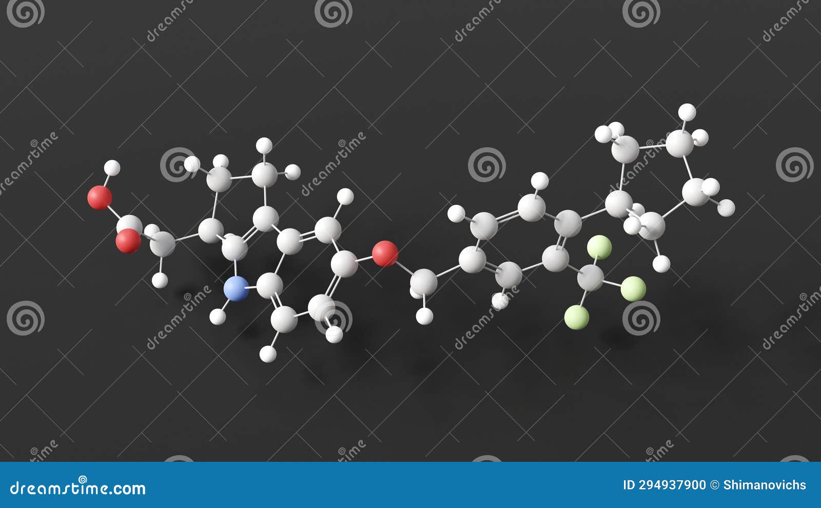 Etrasimod Molecule, Molecular Structure, Sphingosine-1-phosphate ...
