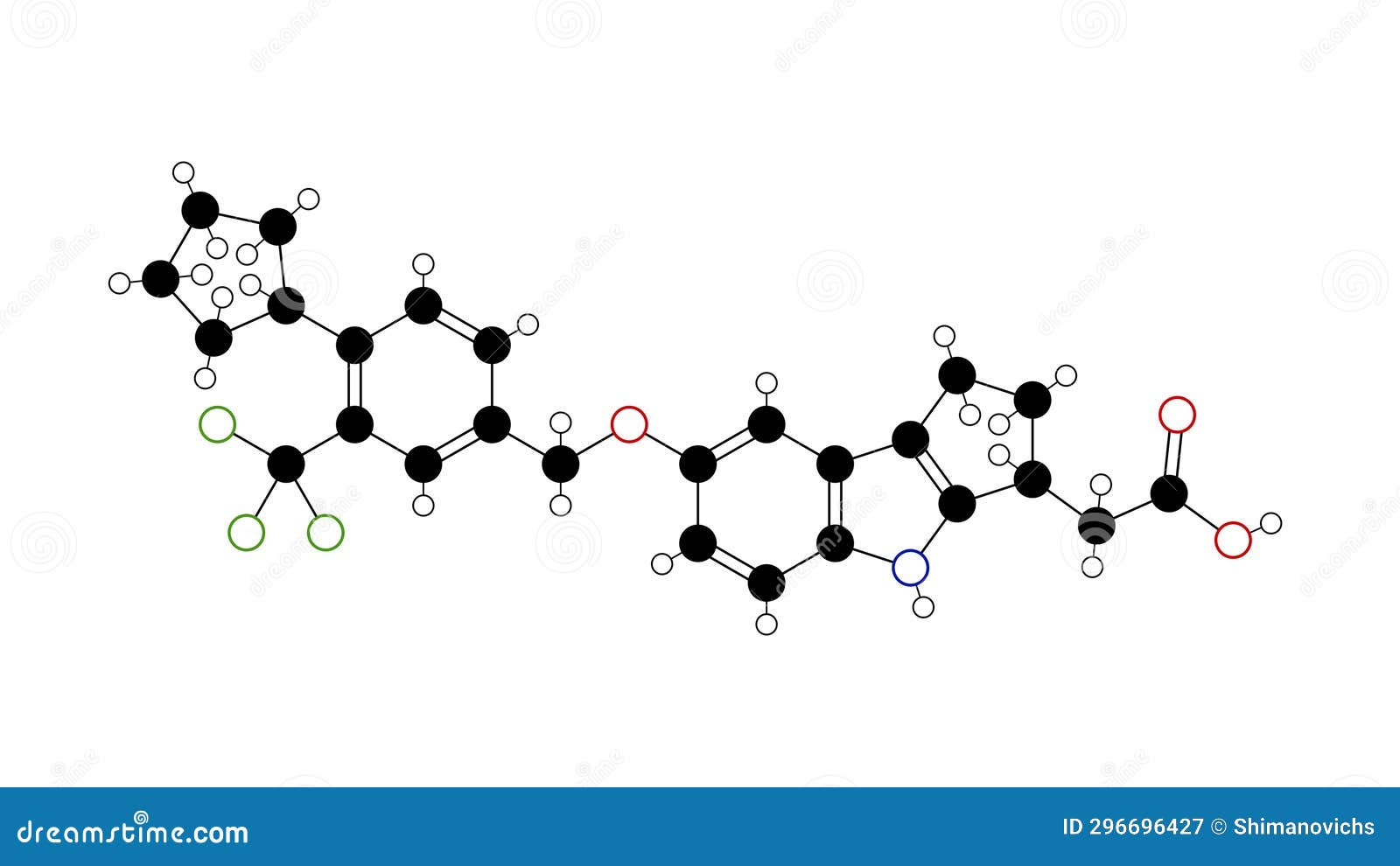 Etrasimod Molecule, Structural Chemical Formula, Ball-and-stick Model ...