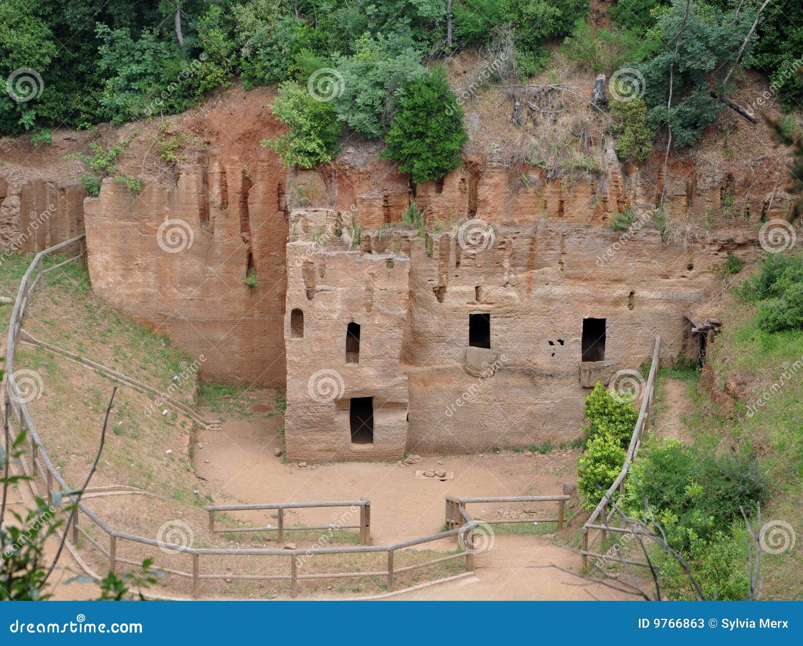 Etruscan tombs stock image. Image of grave, ritual, ancient - 9766863
